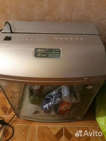 Аквариум jebo 380RS серебро 35 л 35х27х46см